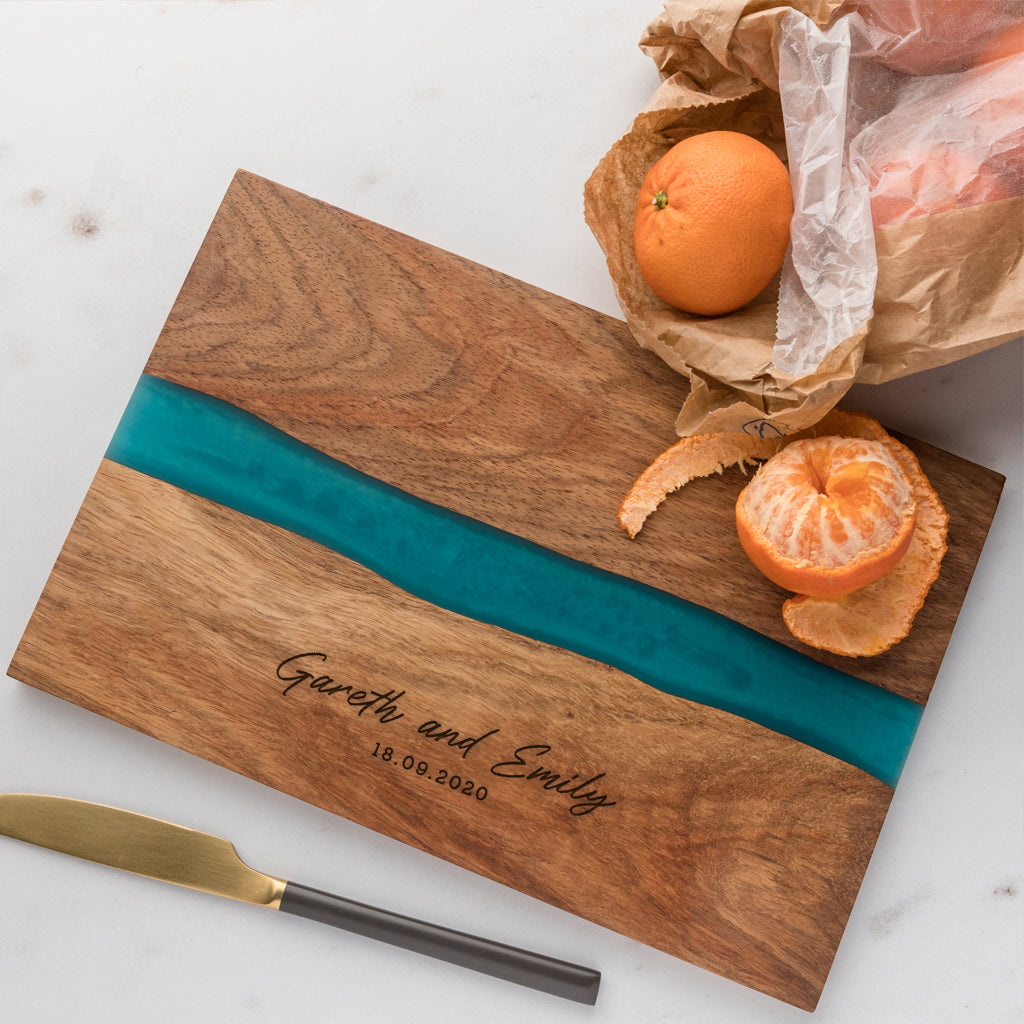 Personalised Housewarming River Board - Charcuterie Board for Couples ...