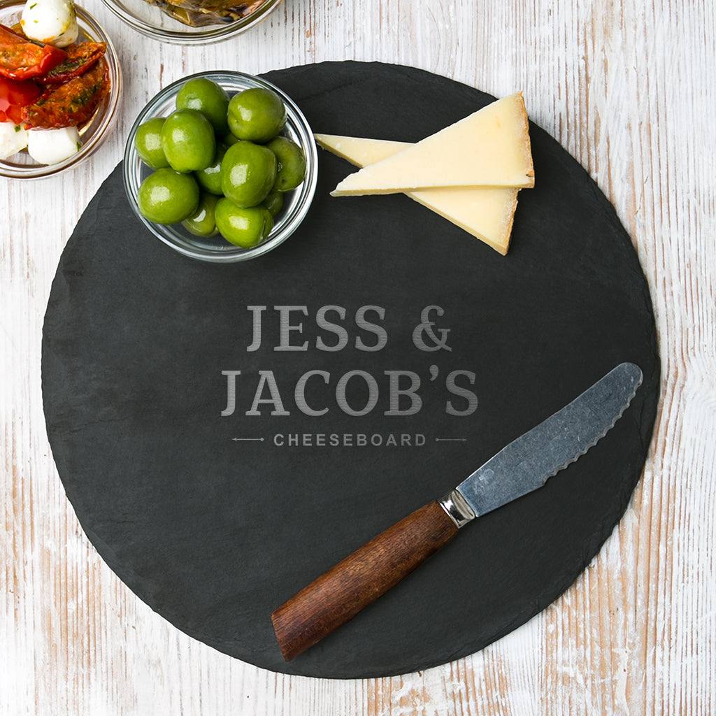 Personalised Couples Round Slate Board – Dust and Things | Premium ...